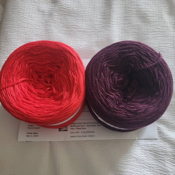 Single Color Yarn #1 (A Through N Names) - Uni Cakes - Wolltraum Yarn ...