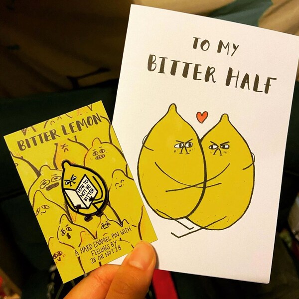 To My Bitter Half Couples Anniversary Lemon Cute Funny Card - Etsy