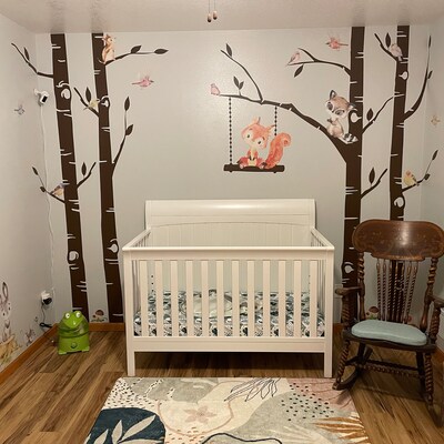 AILEEN Border Frame Nursery Decor Watercolor Flowers Pink Blue Pastel ...