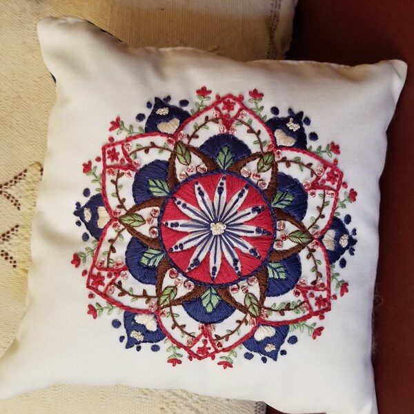 Mandala Simple Embroidery Kit Beginner-mandala Flower Embroidery ...
