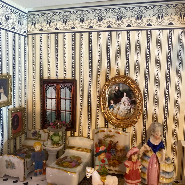 Faux Miniature Yellow Window/paper Window Mounted on Chipboard/diorama ...