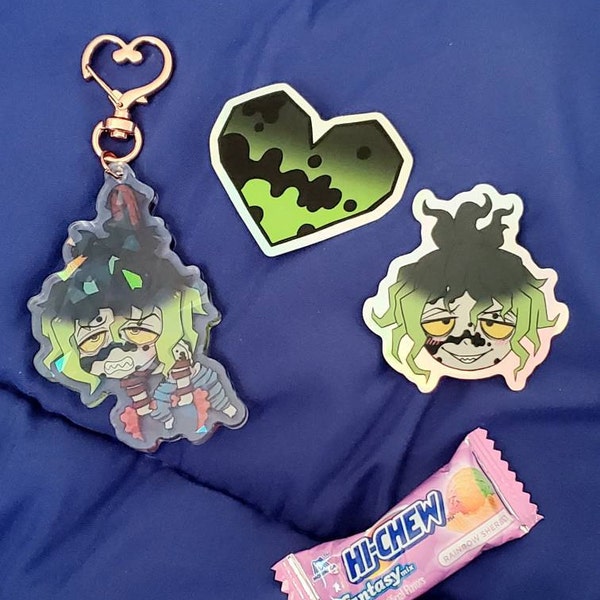 Gyutaro Acrylic Holographic Keychain - Etsy