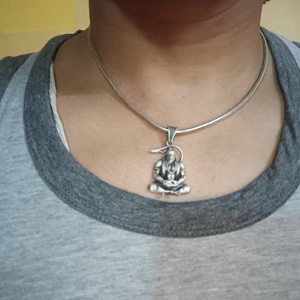 Swami Samarth 925 Sterling Silver Pendant | Spiritual Meditative Charm ...