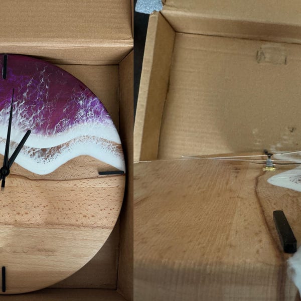 Personalized Wooden Resin Wedding Guest Book Alternative, Modern ...
