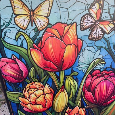 Hello Spring Tulips Garden Flag, Spring Garden Flag, Spring Flag ...