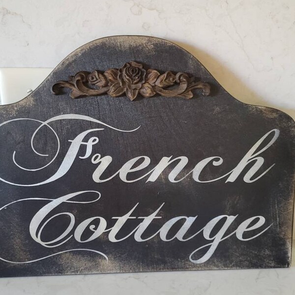 French Country Sign / French Cottage Sign / Farmhouse Sign / Rustic ...