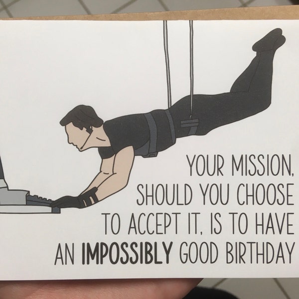Mission Impossible BIRTHDAY Card - Your Mission, Should You Choose to ...