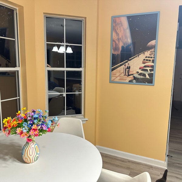 Space Promenade | Futuristic Space Wall Art, Vintage Sci-fi Art Print ...