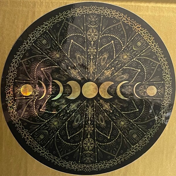 Celestial Inspired Moon Phase Holographic Sticker - Etsy