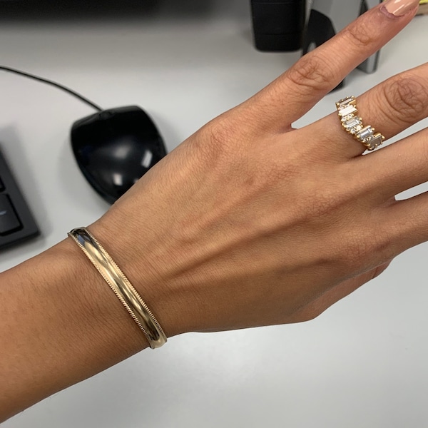 Gold Filled Cuff Bracelet - Etsy