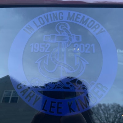 In Memory Semi Anchor Vinyl Decal Sticker Personalize With Name and ...