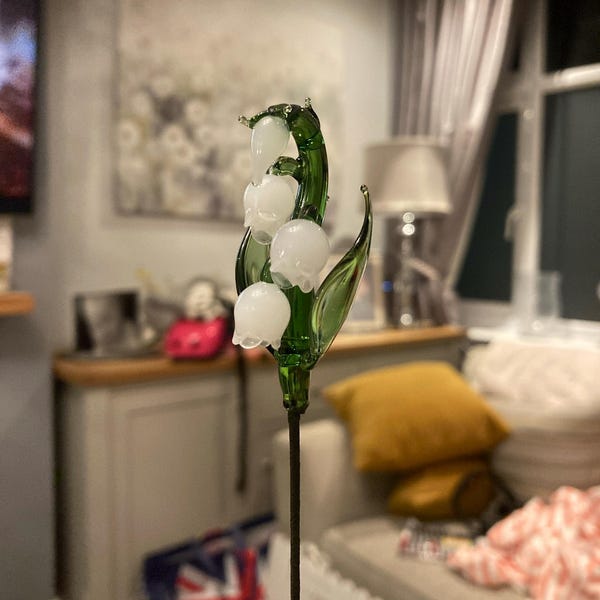 7.5 Inches Handmade Glass Daisy Flower, Glass Flower Bouquet Various ...