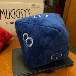 Handmade Embroidered D20 20 Sided Dice Plush Pillow or Stuffed - Etsy