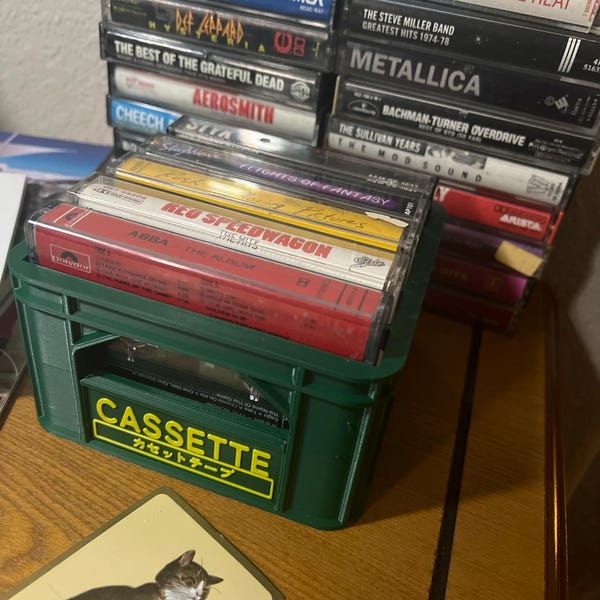 Compact Cassette Tape Japanese Collapsible Recycling Crate (handmade ...