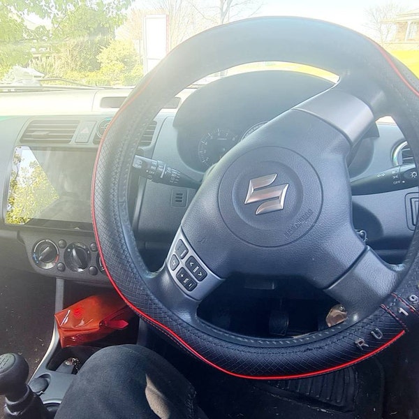 Retro Fashion Beige Brown Steering Wheel Cover,custom Text Four Seasons ...