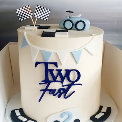 Two Fast Cake Topper or Charm Various Sizes & Colours - Etsy
