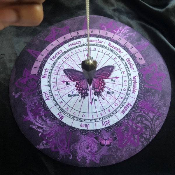 Butterfly Pendulum Board, Spirit Board, Pendulum Mat, Divination Tool ...