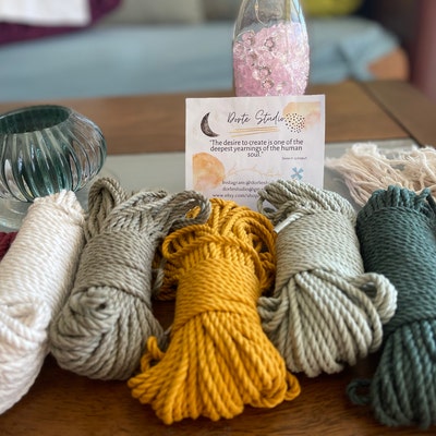 SET of Macrame Cotton Cord Bundles for Crafts, 3-ply 3 Strand Rope 3 ...