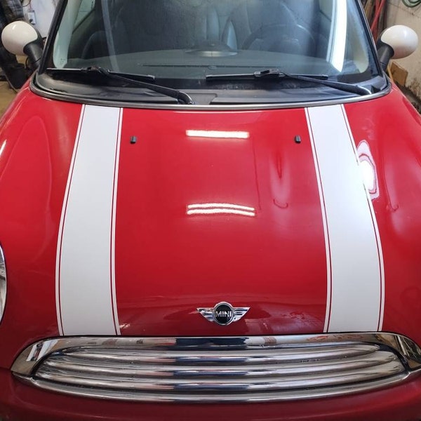 Mini Cooper Bonnet and Boot Stripes, Stripes for Hood and Boot, Racing ...