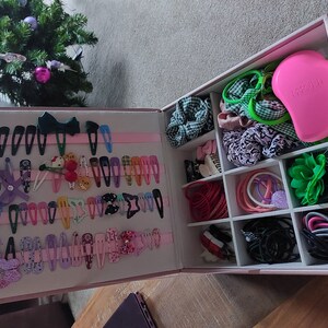 Girl's Hair Accessory Storage Box, Hair Clip Holder, Accessory ...