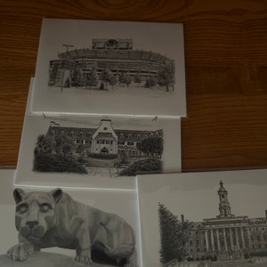 Penn State Wall Art Bundle Penn State Gift Penn State Wall Decor Black ...