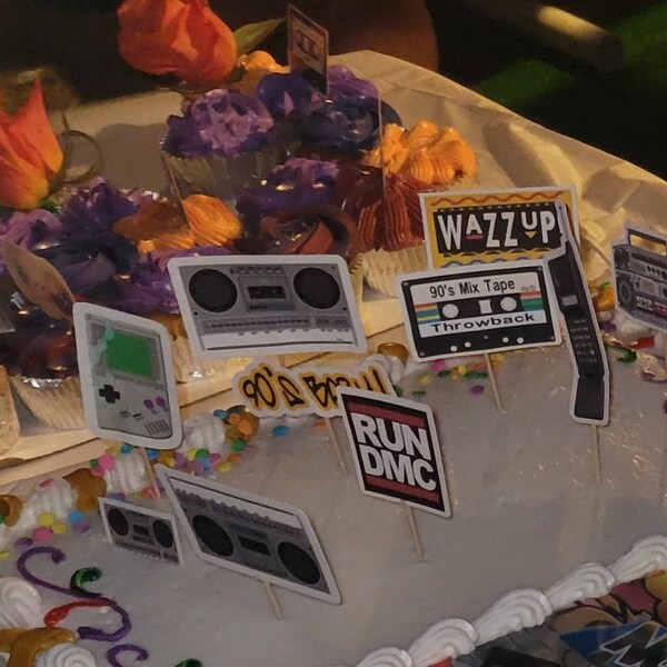 90's Party Theme Table Toss 60 Pc Confetti Party Decor. 0ld, School Rap ...