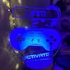 Gamer LED Night Light, Personalized Kid's Room Video Game Controller W ...