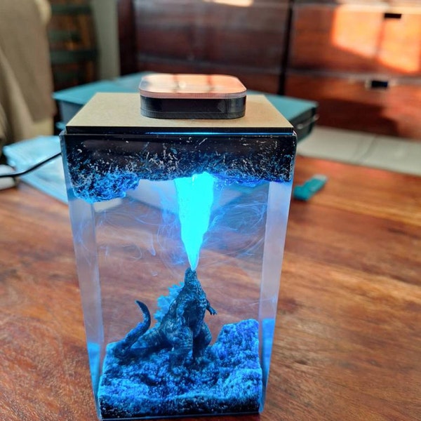 Turtle Family and Coral Reef Epoxy Resin Night Light Handmade Ocean ...