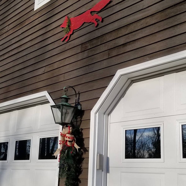 Fox Wooden Sign Red Fox Running Large Scale Fox Decor Outdoor Decor ...