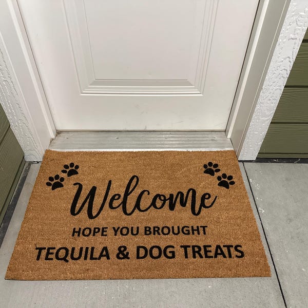 The German Shepherds Door Mat, We Know You ARE Here Shepherd Dogs Door ...