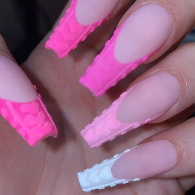 Candy Paint Matte Nails Coffin Nails Fake Nails Press - Etsy