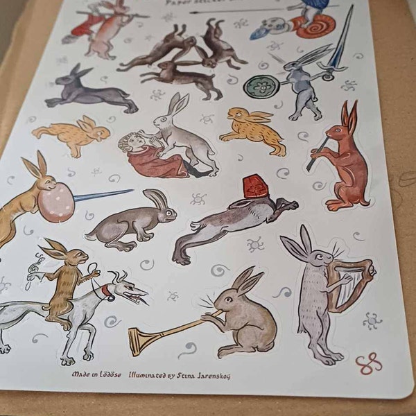 Sticker Sheet MEDIEVAL KNIGHTS Funny Whimsical Historical Stickers for ...