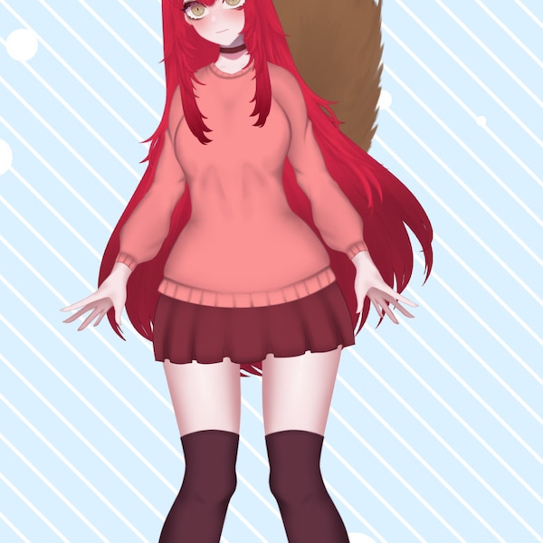 Customizable Vtuber Model Art And Rig Premade Etsy