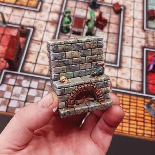 LED Wall of Fire Miniature With Flickering Light for Dungeons and ...