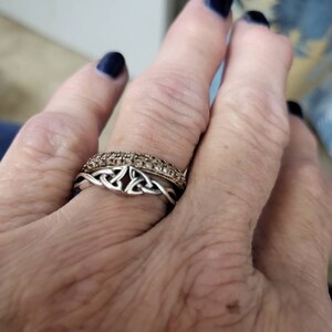 Irish Serch Bythol Ring Sterling Silver Celtic Triquetra Knot Ring ...