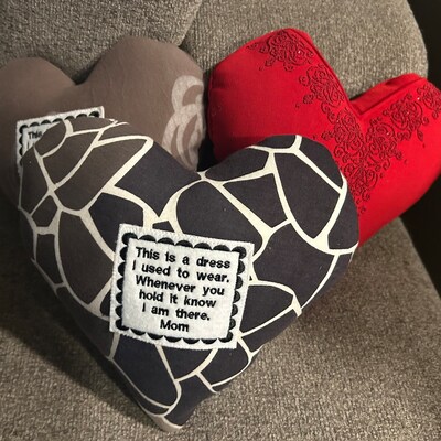 Heart Shaped Memory Pillow Made From a Loved Ones Shirt - Etsy