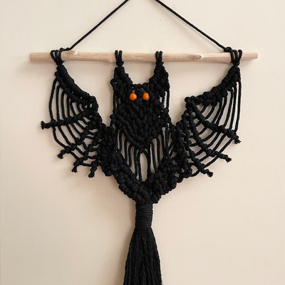 Macrame Bat Tutorial Pattern Digital Download, Whimsigoth, Witchy, Diy ...