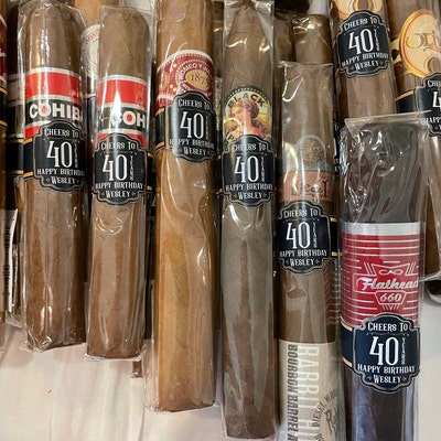 Custom Birthday Cigar Labels, Custom Milestone Cigar Labels, 30th, 40th ...
