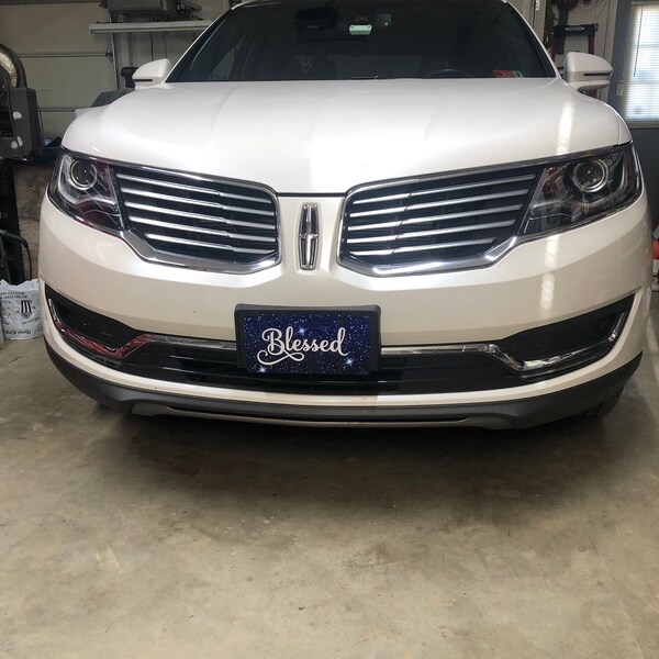 Blue Glitter Ombre License Plate , License Plate Frame Custom, Car ...