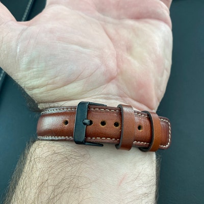 Brown Color Leather Apple Watch Band, 45mm, 41mm, 44mm, 49mm for Series ...