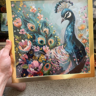 Whimsical Red Bird Print , Whimsical Bird Art, Contemporary Bird Art ...