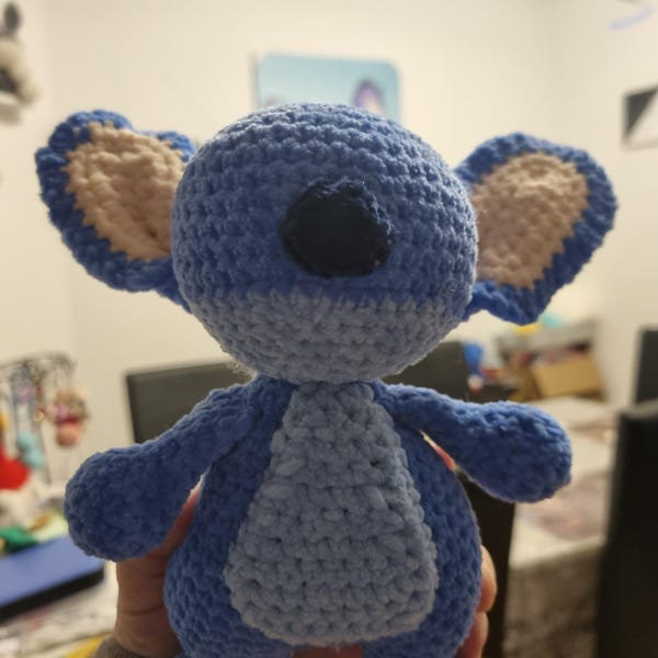 Crochet Blue Alien Pattern, Koala Crochet , Plush Toy, English and ...