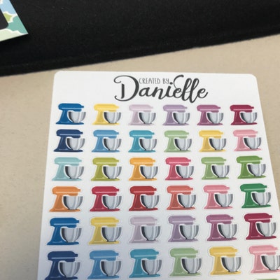 Kitchen Mixer Planner Stickers, Baking Planner Stickers, Kitchen ...
