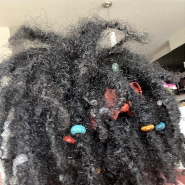 6mm Wide Big Hole Gemstone Loc Beads, Dreadlock Hair Accessories, Beads ...