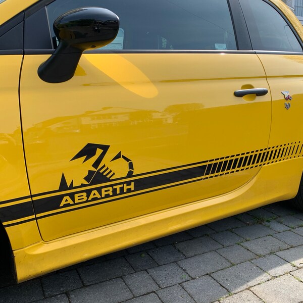 Fiat 500 595 Abarth Side Stripes Stickers Exact Correct Size as Genuine ...