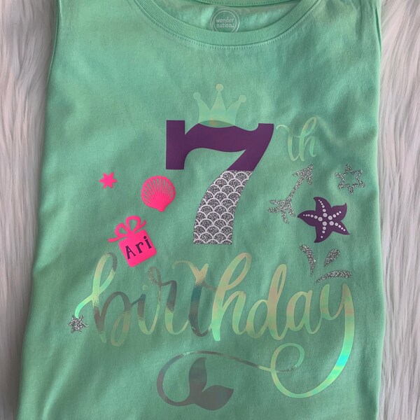 Mermaid Tail Number 7 SVG Dxf ,mermaid SVG Silhouette and Cricut Cut ...