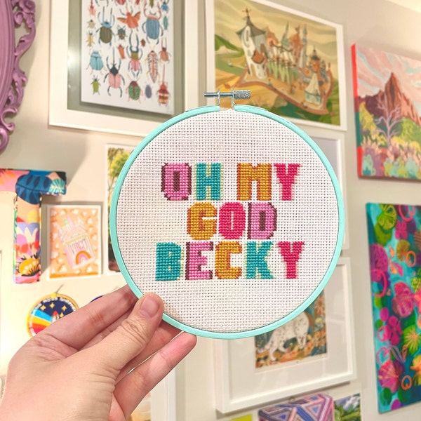 Never Trust the Living Cross-stitch Ornament - Etsy