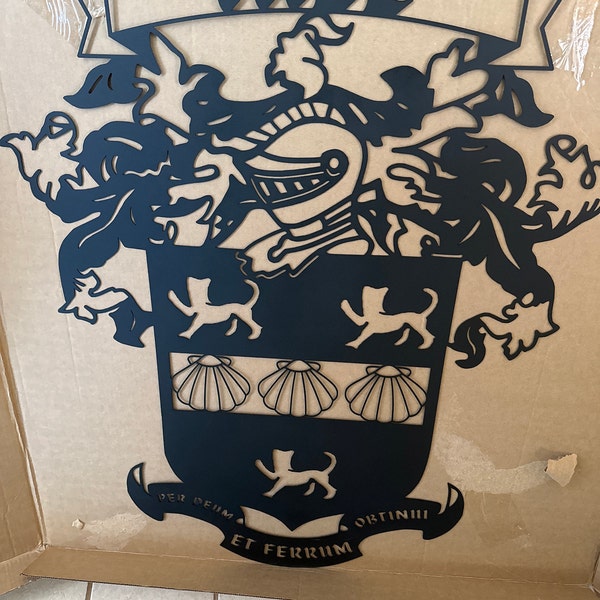 Family Crest Metal Sign, Your Family Crest, Custom Metal Sign, Family ...