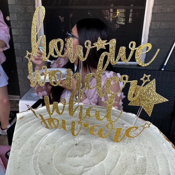 Rose Gold Bridal Shower Cake Topper Rose Gold Mirror Foil Bridal Shower ...