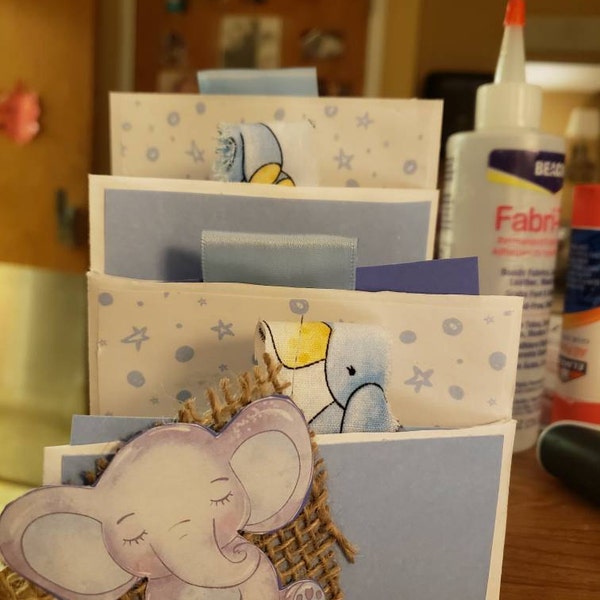 Watercolor Baby Elephant Digital Paper Pack Boy, Rainbows Digital Paper ...